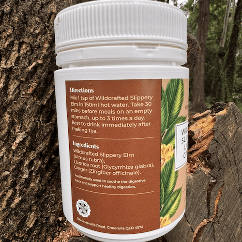 Wildcrafted Slippery Elm Bark, Licorice, Ginger Tea
